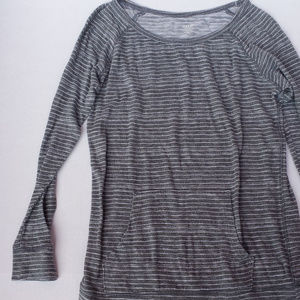 a.n.a | Tops | Ana Top Gray With White Stripes | Poshmark